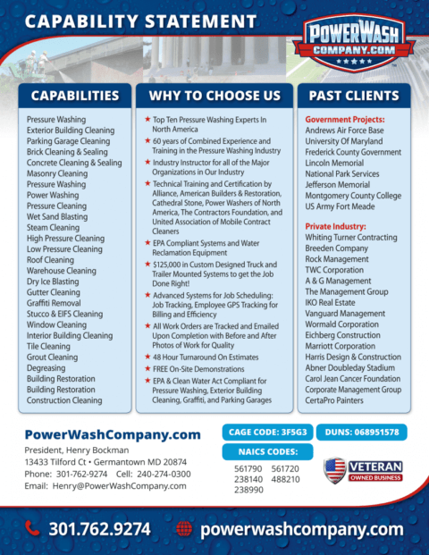 Our Capabilities | PowerWashCompany.com